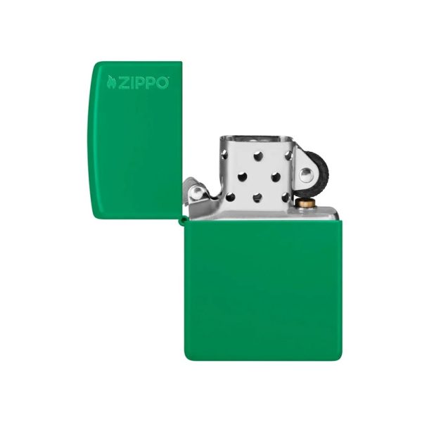 Zippo Classic Grass Green Matte Zippo Logo 48629zl Zippovn