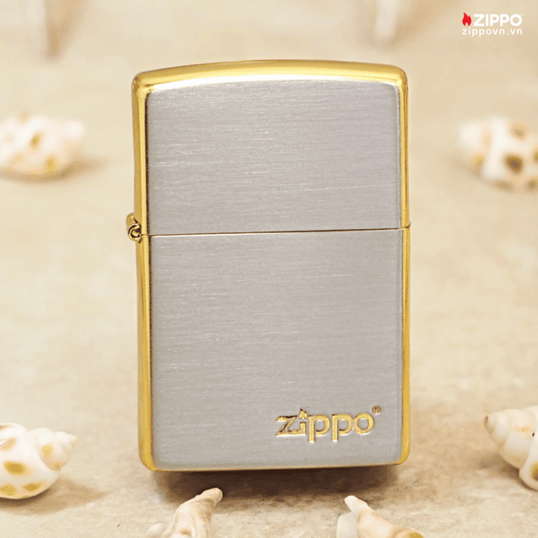 Zippo Gold-plated Brushed Silver Logo No. - OD43 - Zippovn